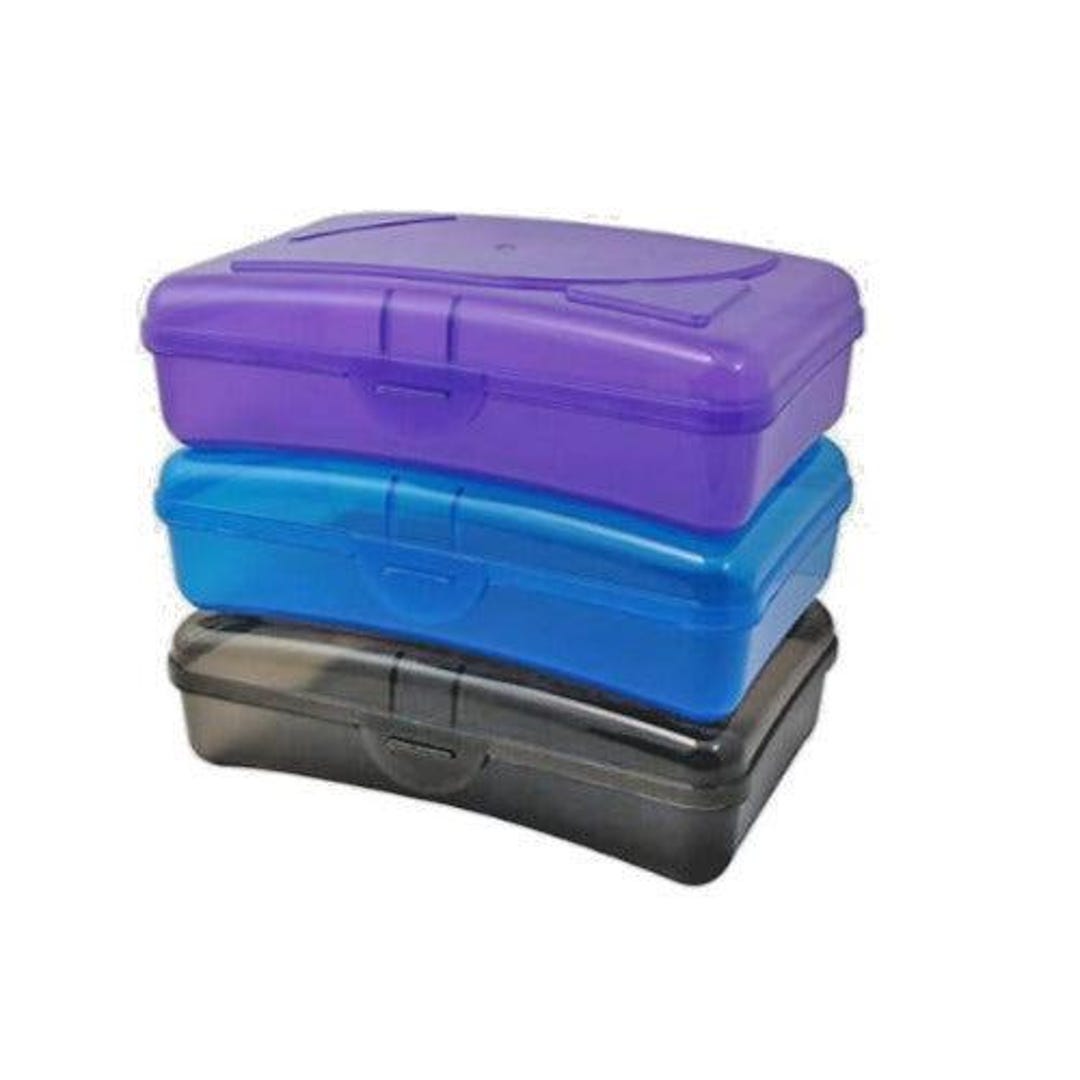 Cra-z-art Plastic School Box, 2-3/16"h X 5-3/16"w X 8"d, Assorted ...