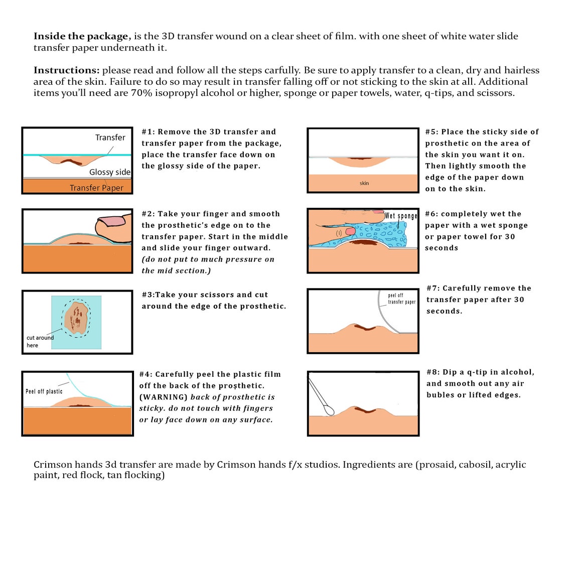 3d Transfer zombie Wound Horror Cosplay | Etsy