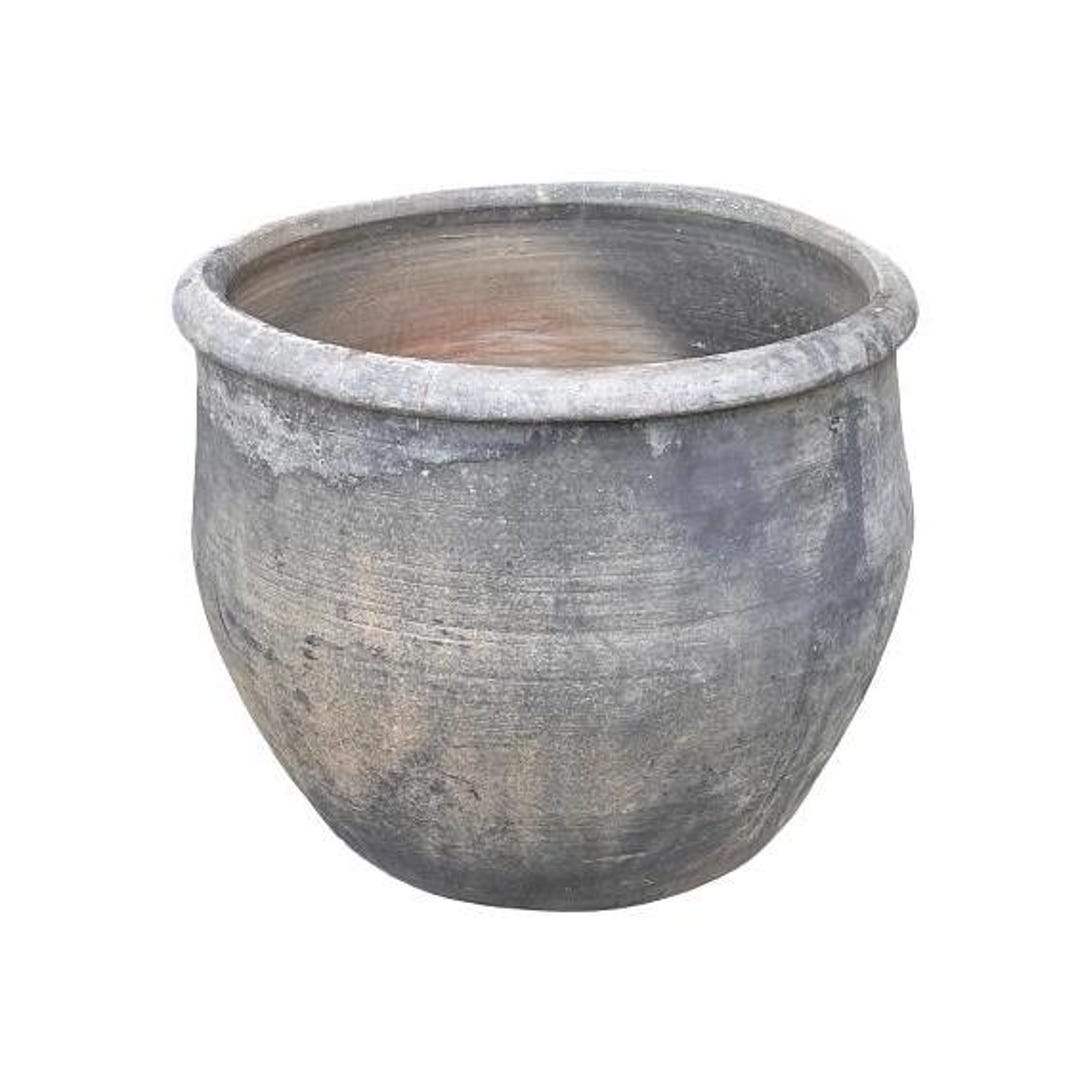 XXL Vintage Round Clay Pot - Etsy