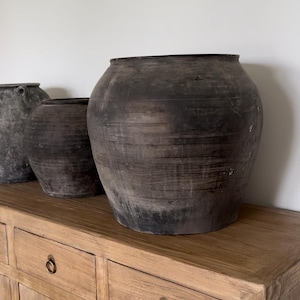 Large Vintage Clay Pot, Olive Tree Pot, Authentic Vintage Pottery ...