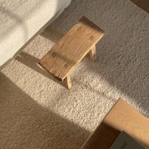 Small Vintage Stool, Kitchen Step Stool, Bathroom Wood Stool, Kitchen ...