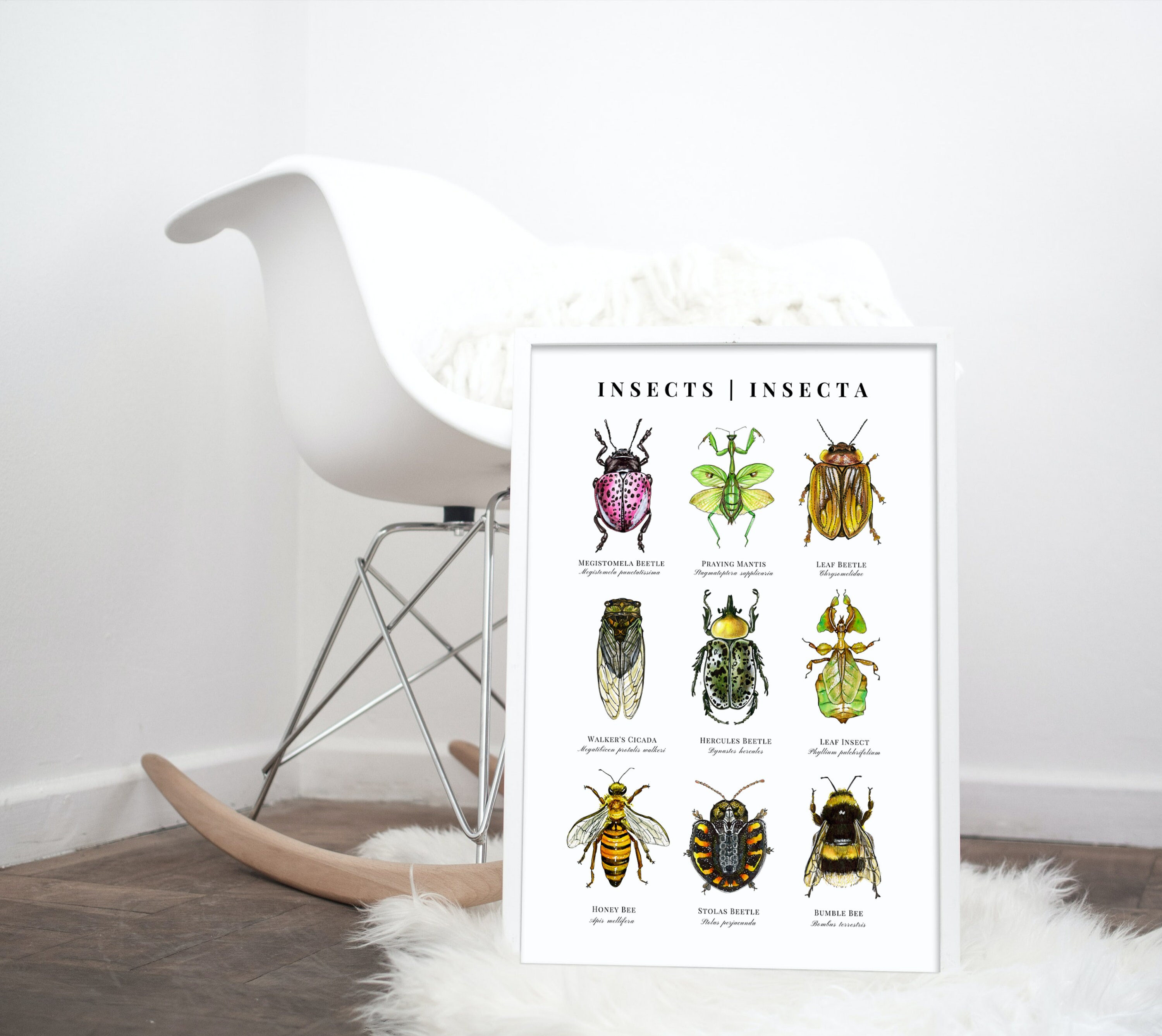 INSECT POSTER Insect Painting Insects Bugs Scientific Art - Etsy UK
