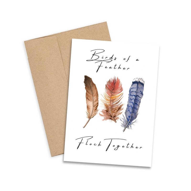 Feather Card - Etsy
