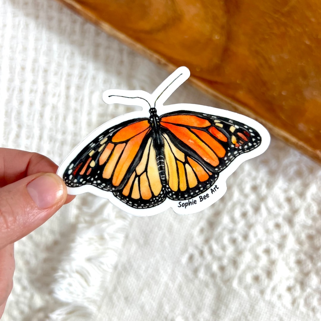 Monarch Butterfly Vinyl Sticker, Butterfly Stickers, Butterfly, Sticker ...