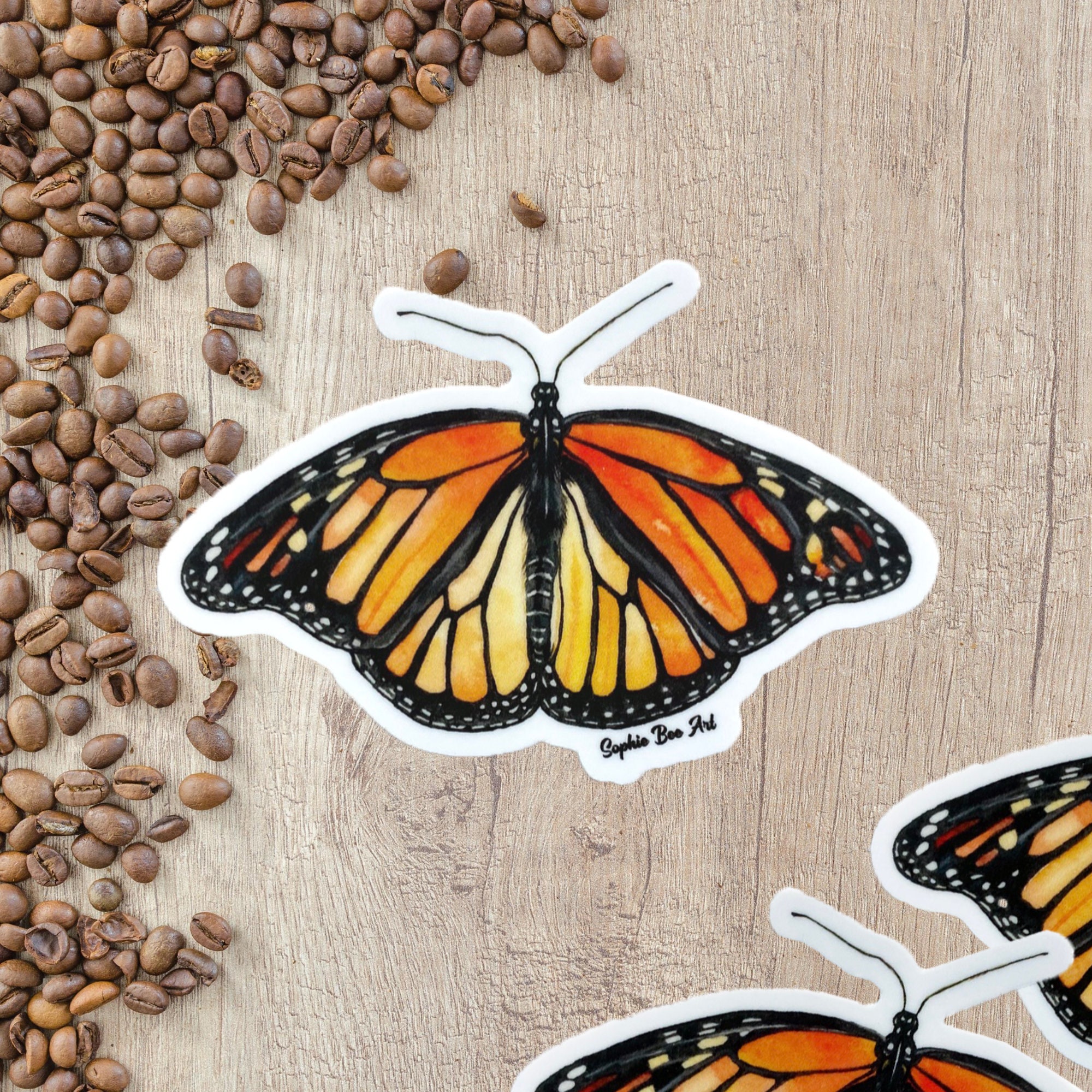 Monarch Butterfly Vinyl Sticker Butterfly Stickers | Etsy