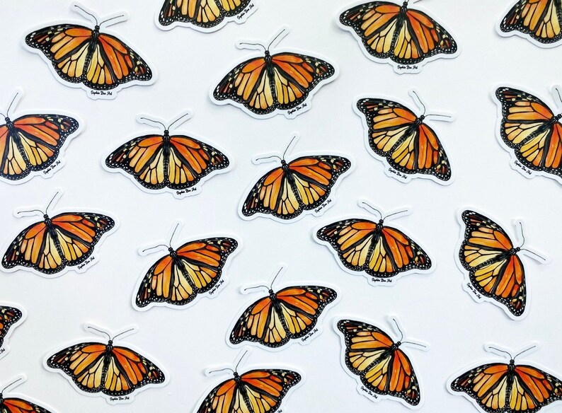 Monarch Butterfly Vinyl Sticker Butterfly Stickers - Etsy