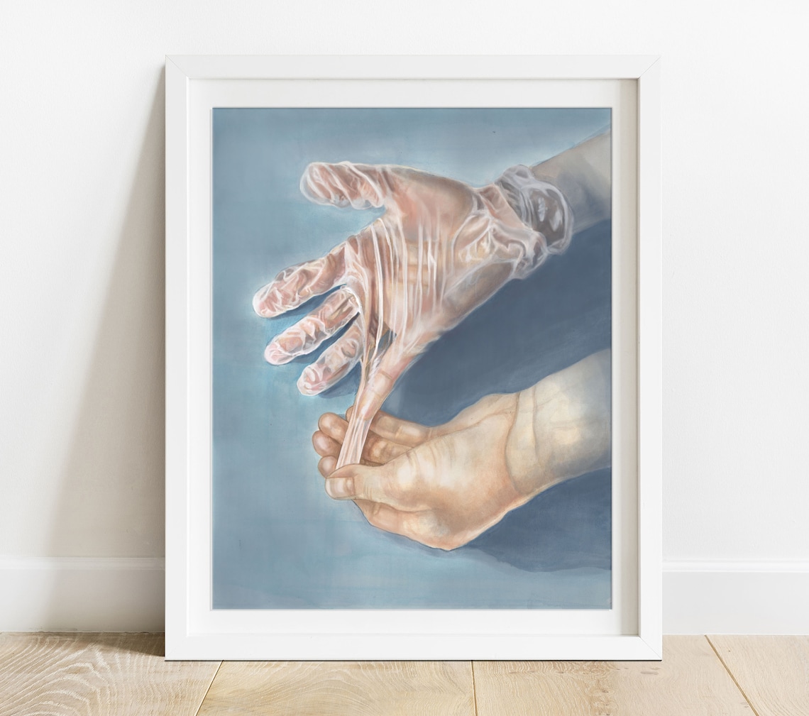 Surgical Hands Illustration, Medical Art, Hands, Home Decor, Dorm Decor ...