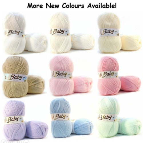 Woolcraft Babycare DK 100g Baby Wool Double Knitting Yarn - Etsy UK
