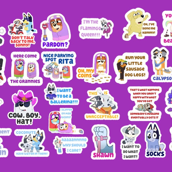 Bluey Decal Stickers - Etsy