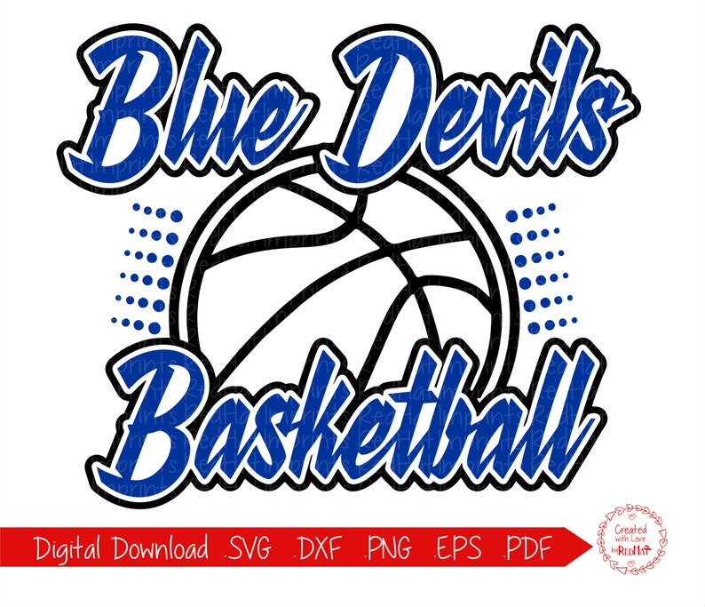 Blue Devils Basketball svg Blue Devil Basketball svg Blue | Etsy