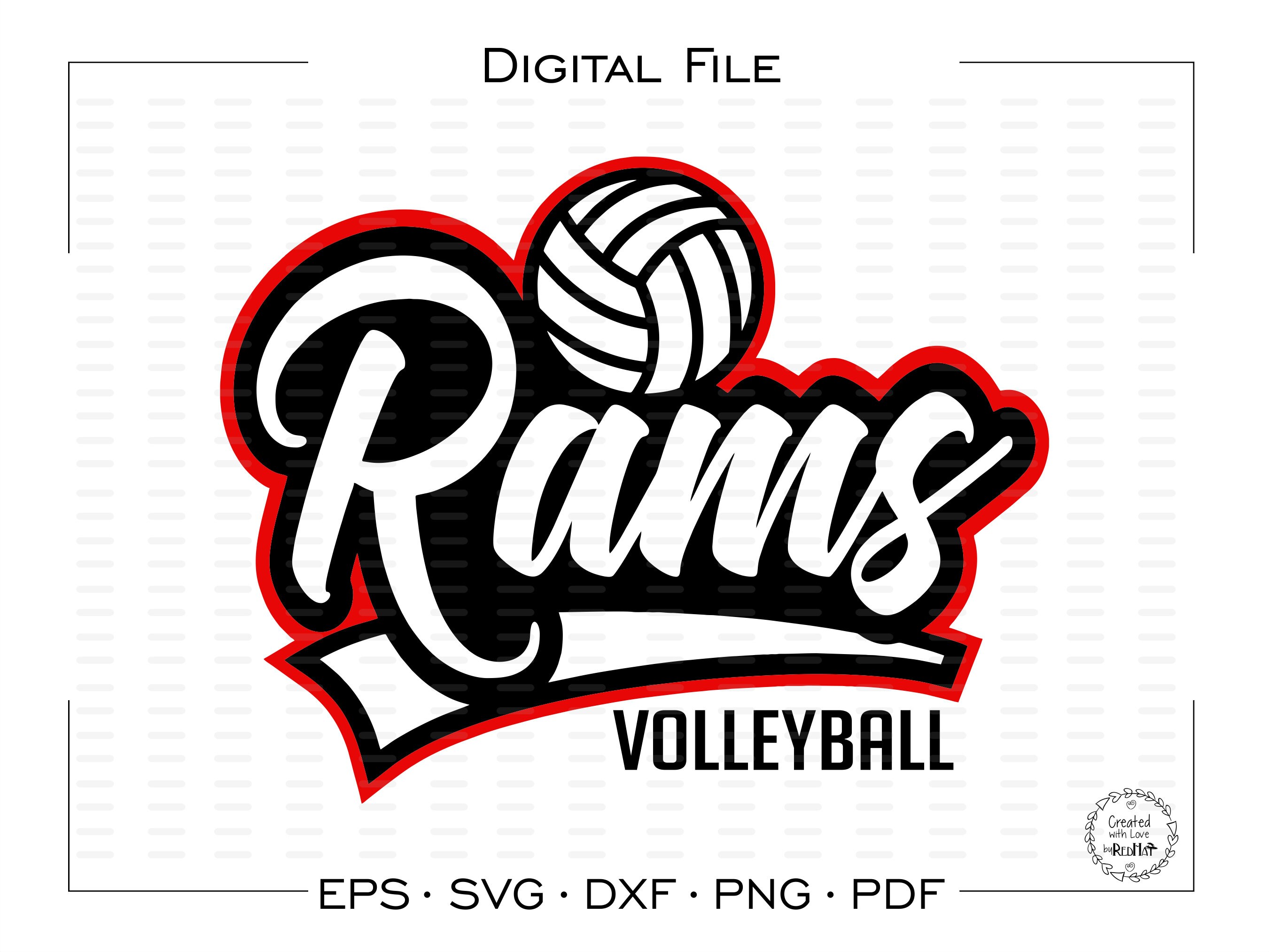 Digital png Rams sublimation htv Volleyball svg dxf svg eps Volleyball ...
