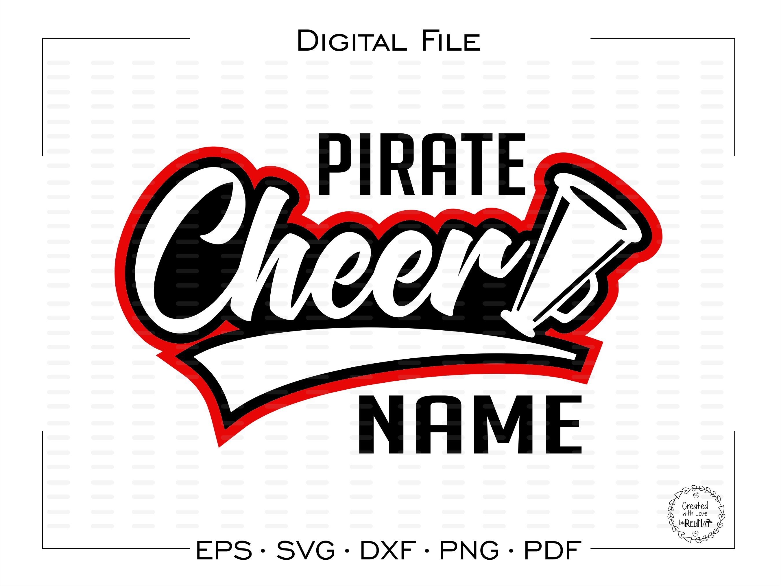Pirate Cheer svg Pirate Cheerleading svg Pirate Cheerleader | Etsy