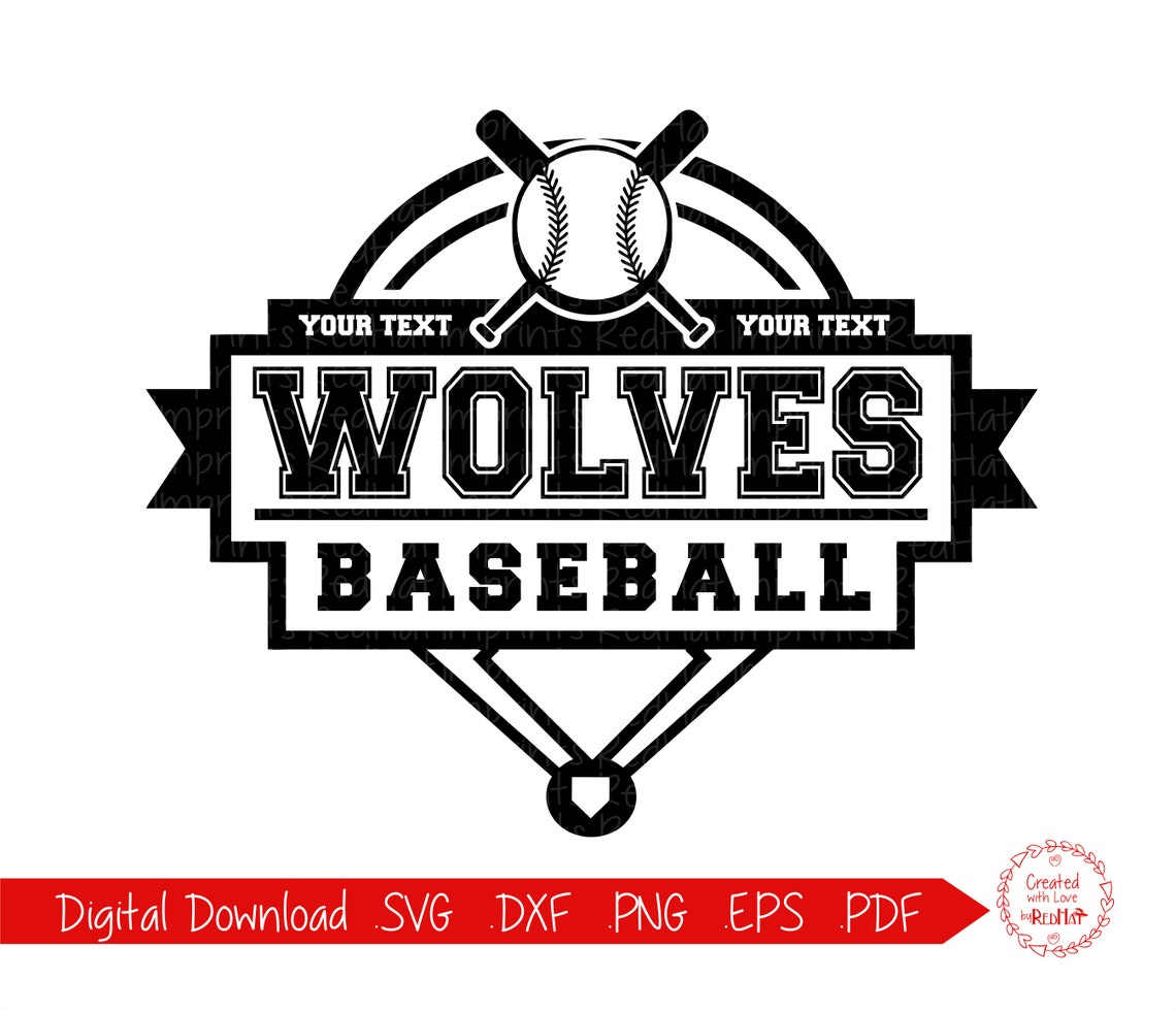 Wolves Baseball svg Wolf Baseball svg wolves wolf | Etsy