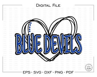 Blue Devil Mascot | Etsy