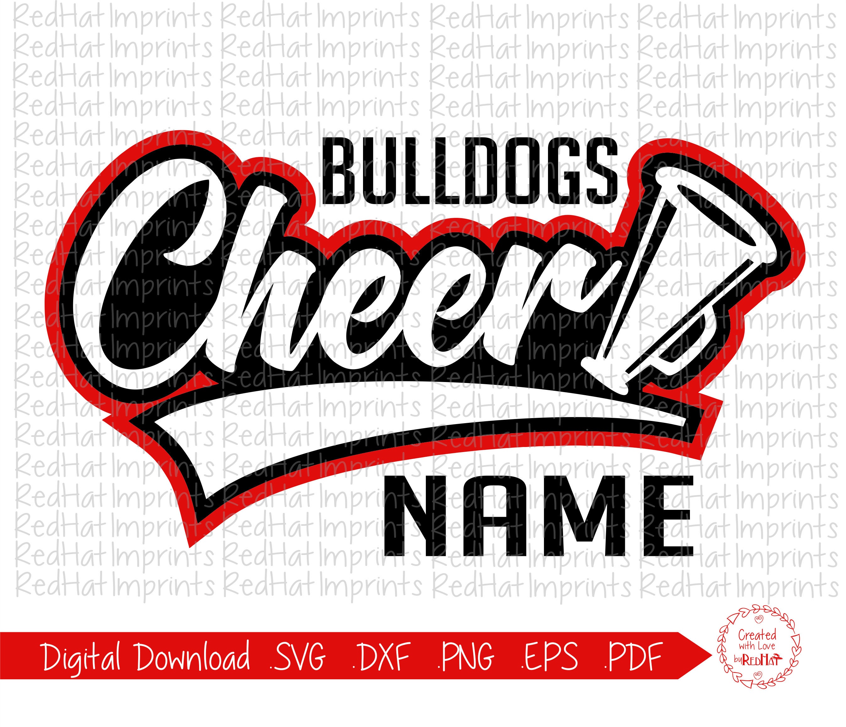 Bulldog Cheer svg Bulldog Cheerleading svg Bulldog | Etsy