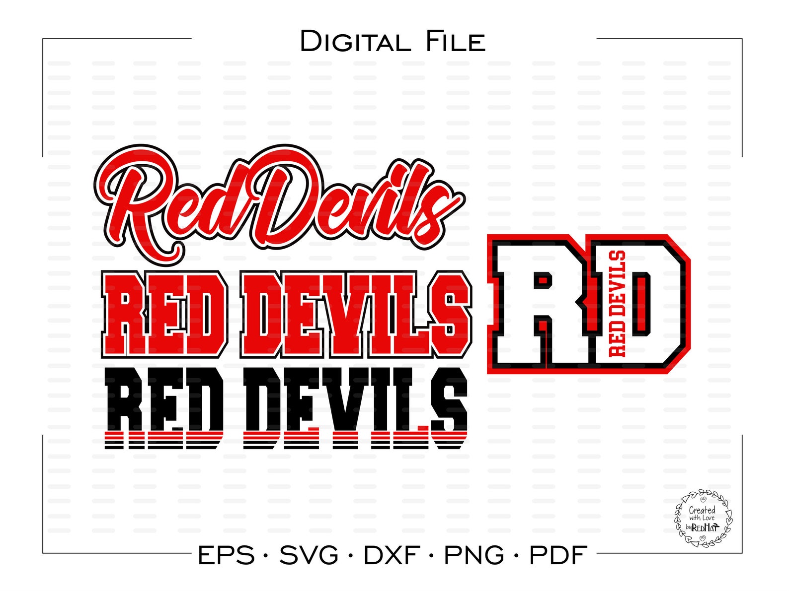 Red Devil svg Red Devils svg Red Devil Red Devils Script | Etsy