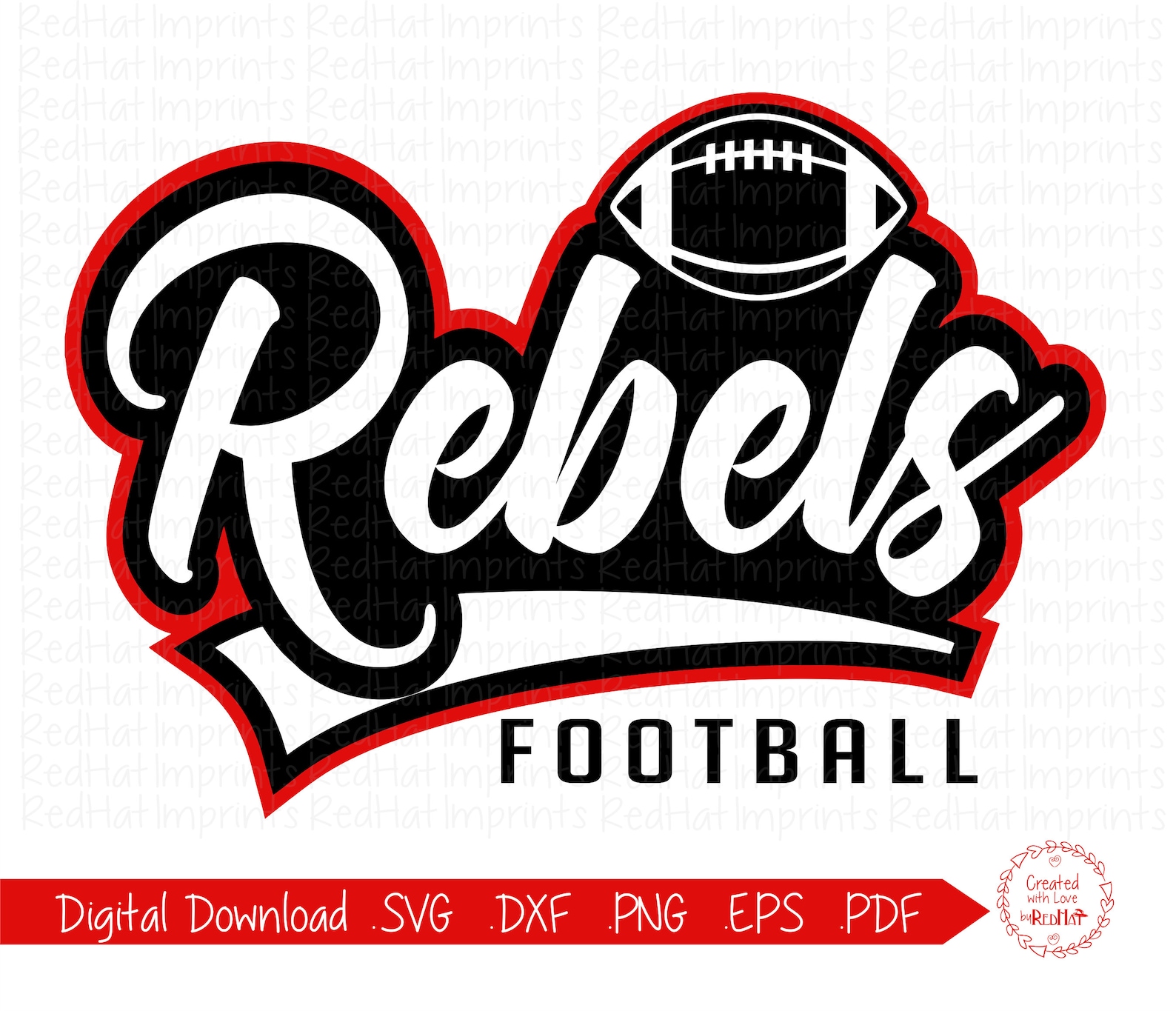 Rebel Football svg Football svg Rebels Football svg rebel | Etsy