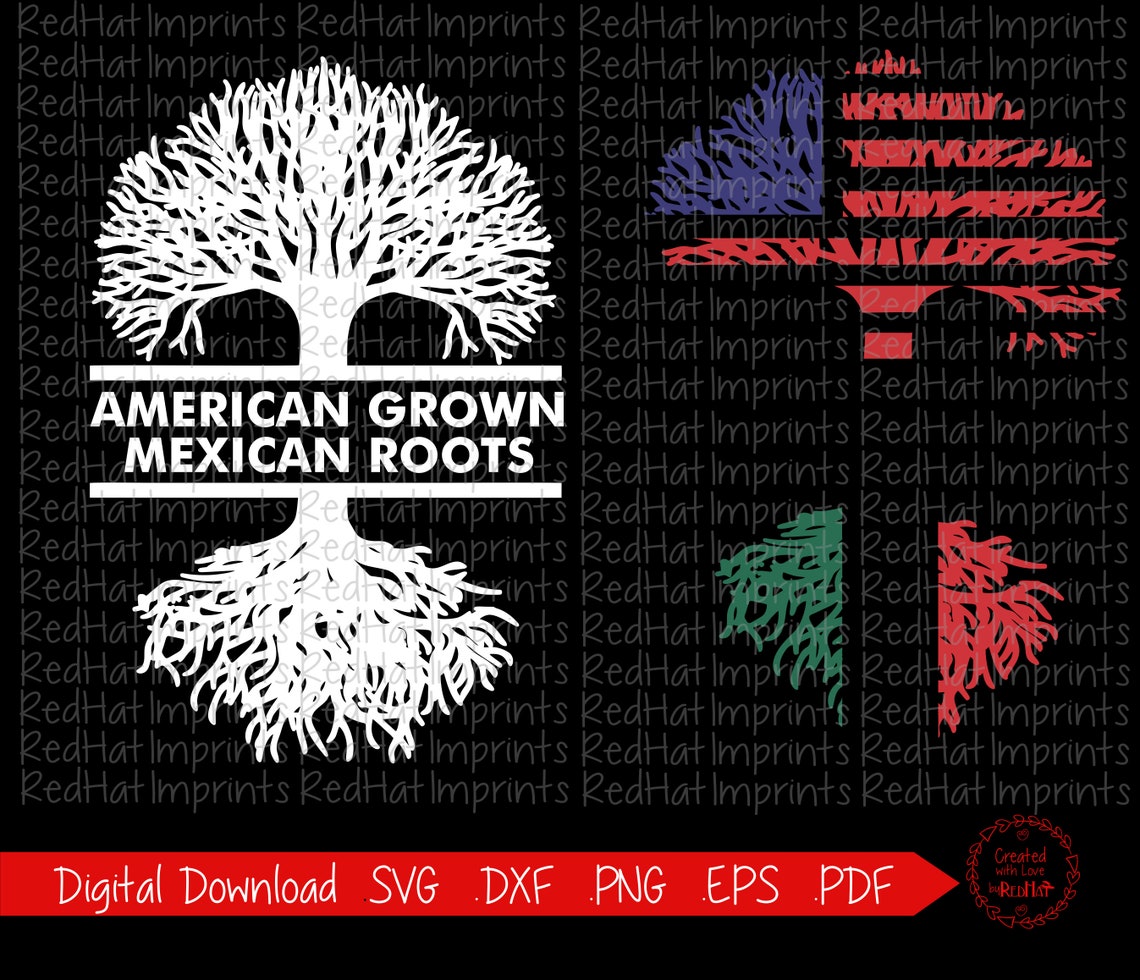 American Grown Mexican Roots U.S.A. Mexico Heritage | Etsy