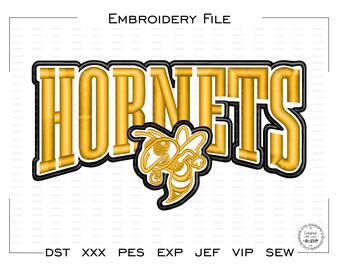 Hornet Embroidery Design | Etsy