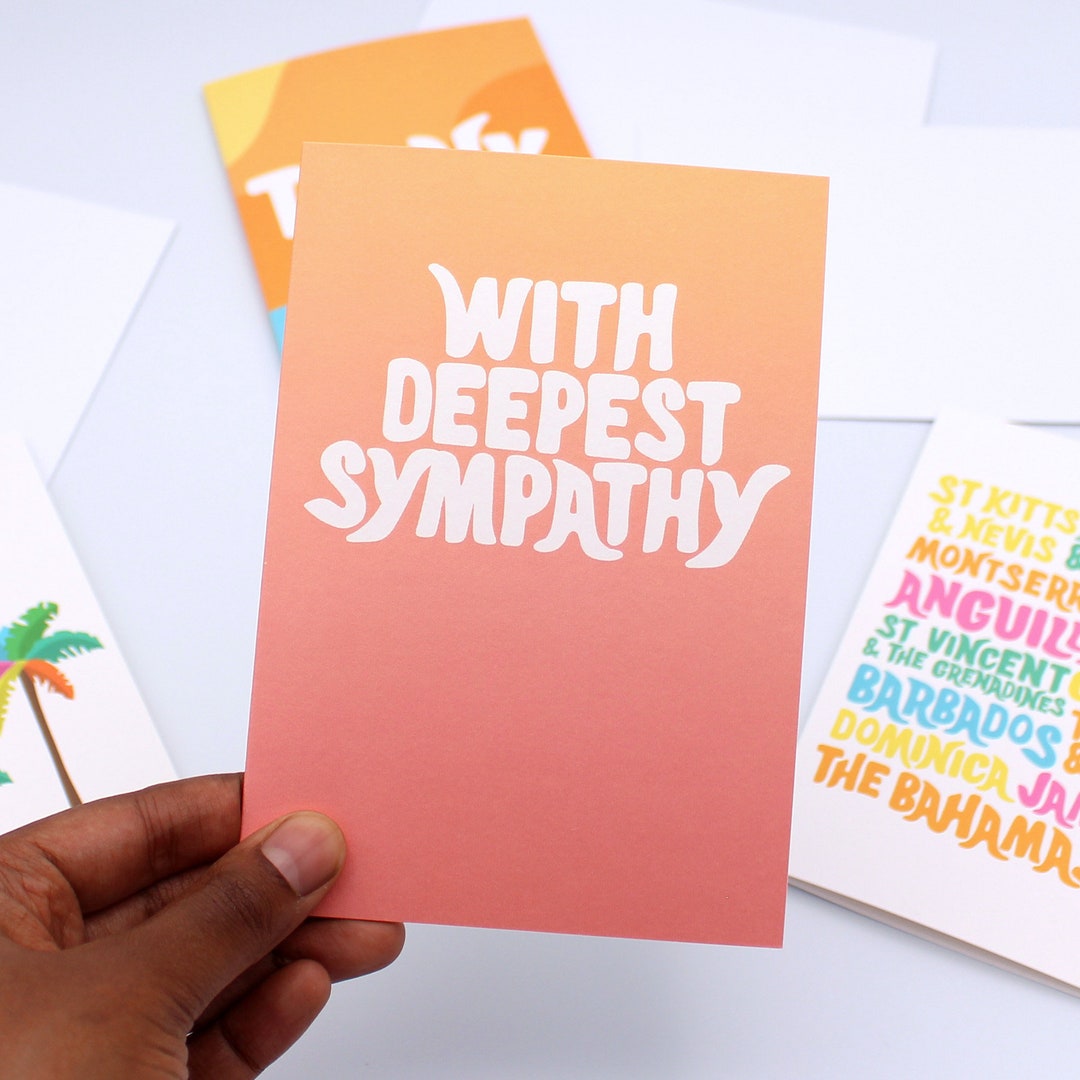 With Deepest Sympathy Card - Sympathy Card - Greeting Card - Love ...
