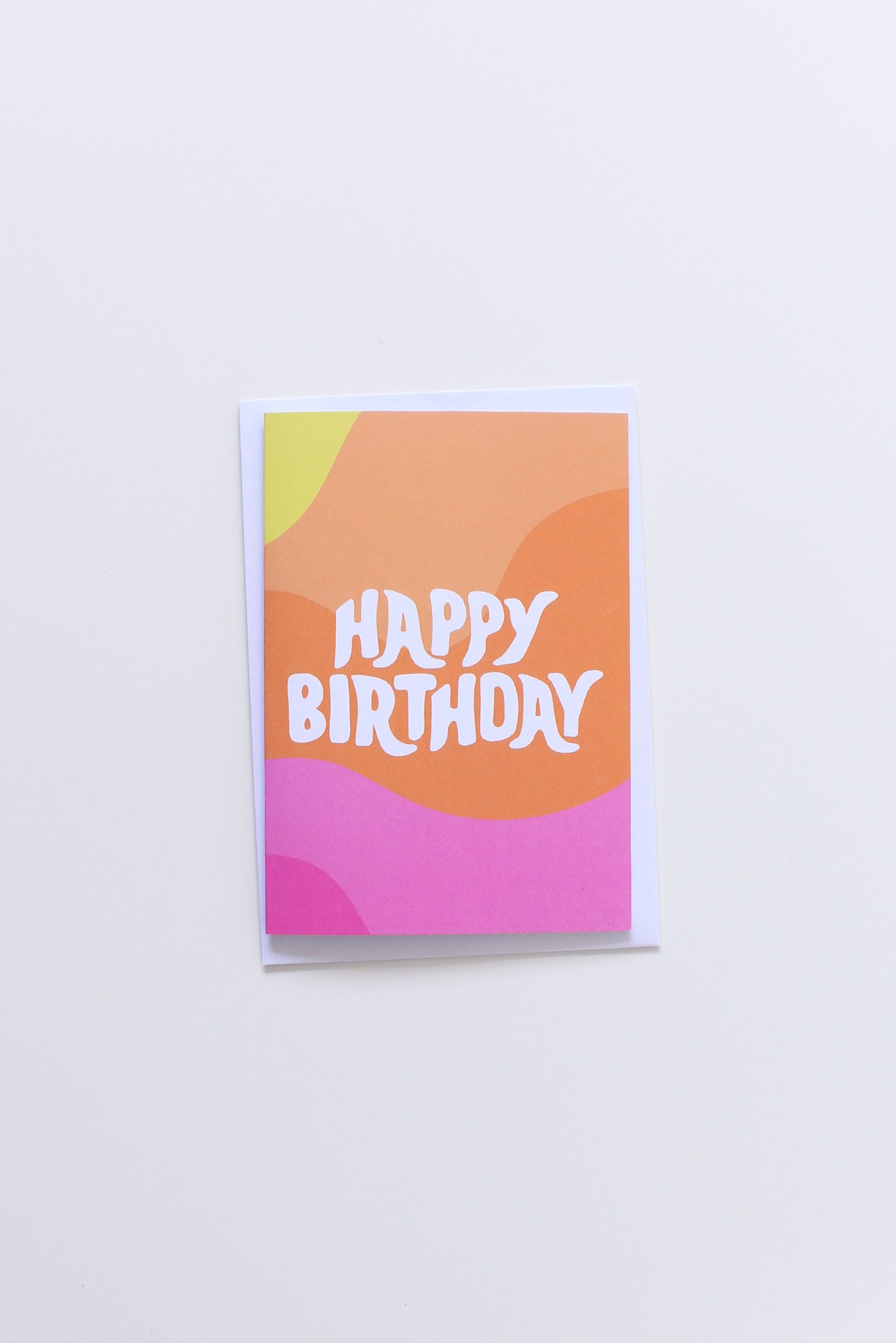 Happy Birthday Wave Card Colourful Tropical Sunset | Etsy