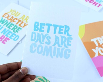 Stay Positive Card - Etsy