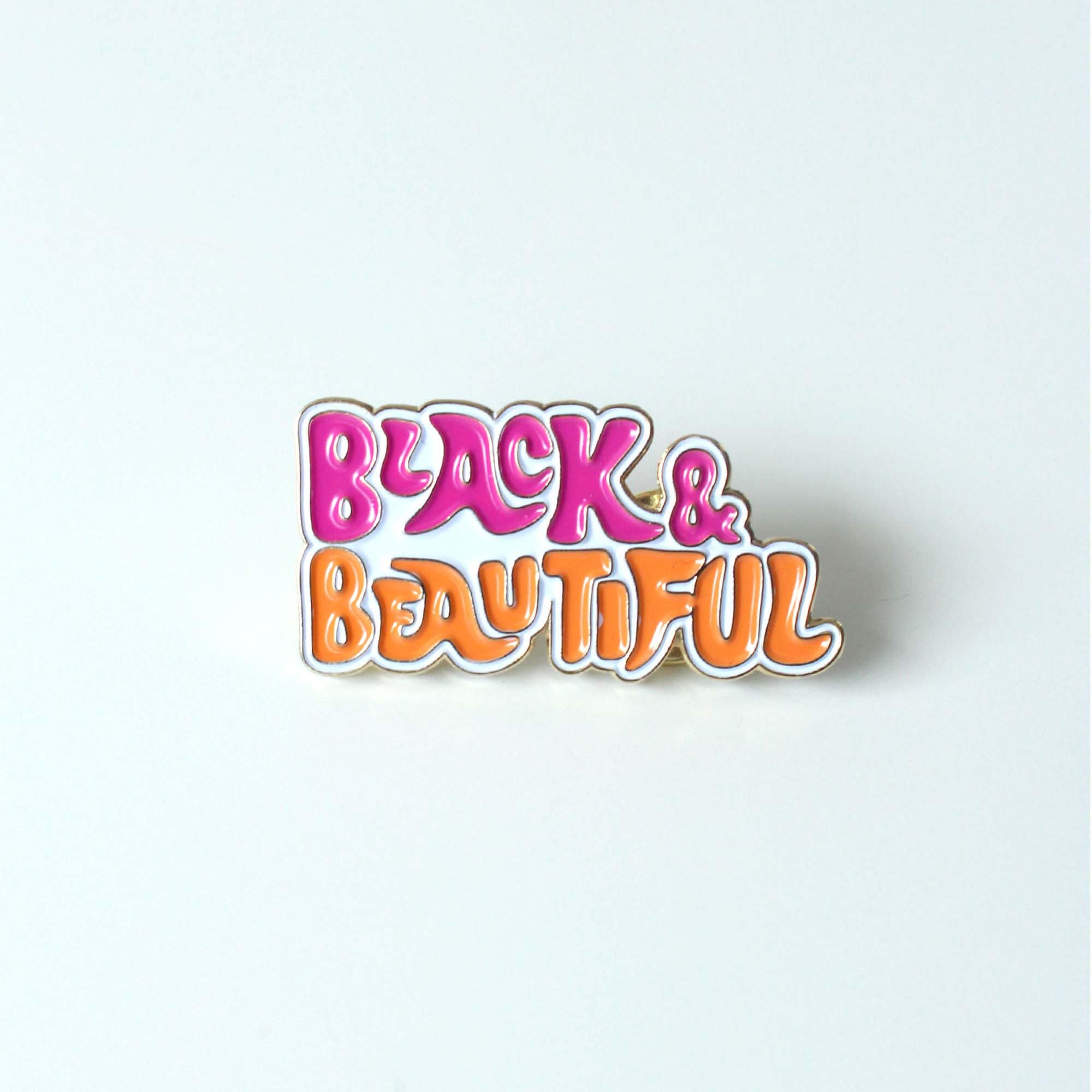 Black & Beautiful Enamel Pin Badge Gold Plated Black Girl Magic Black ...