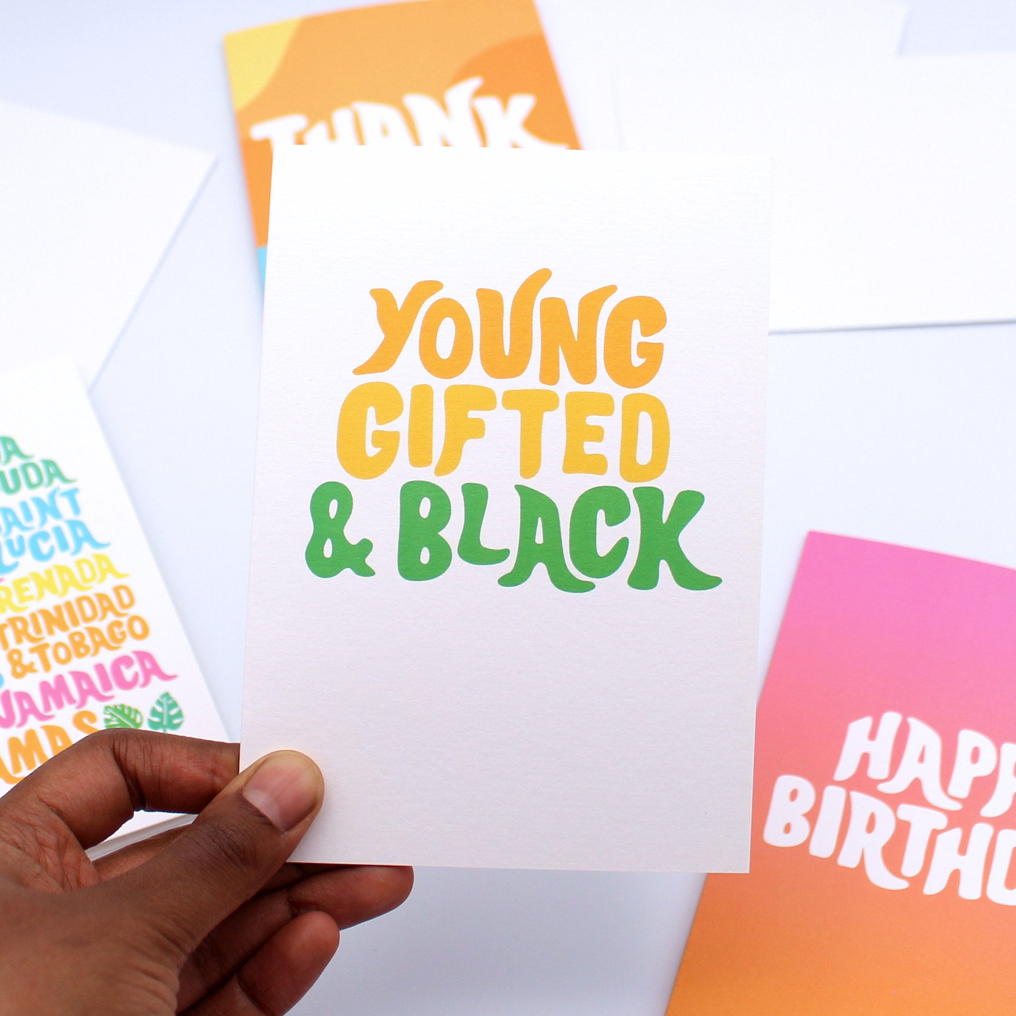 Young Gifted & Black Card - Uplifting Card - Caribbean - Greeting Card ...