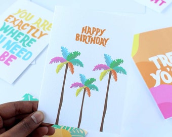 Palm Birthday Card - Etsy