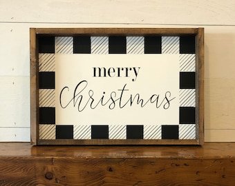 Christmas Picture Frame, Merry Christmas, Rustic Farmhouse Decor ...