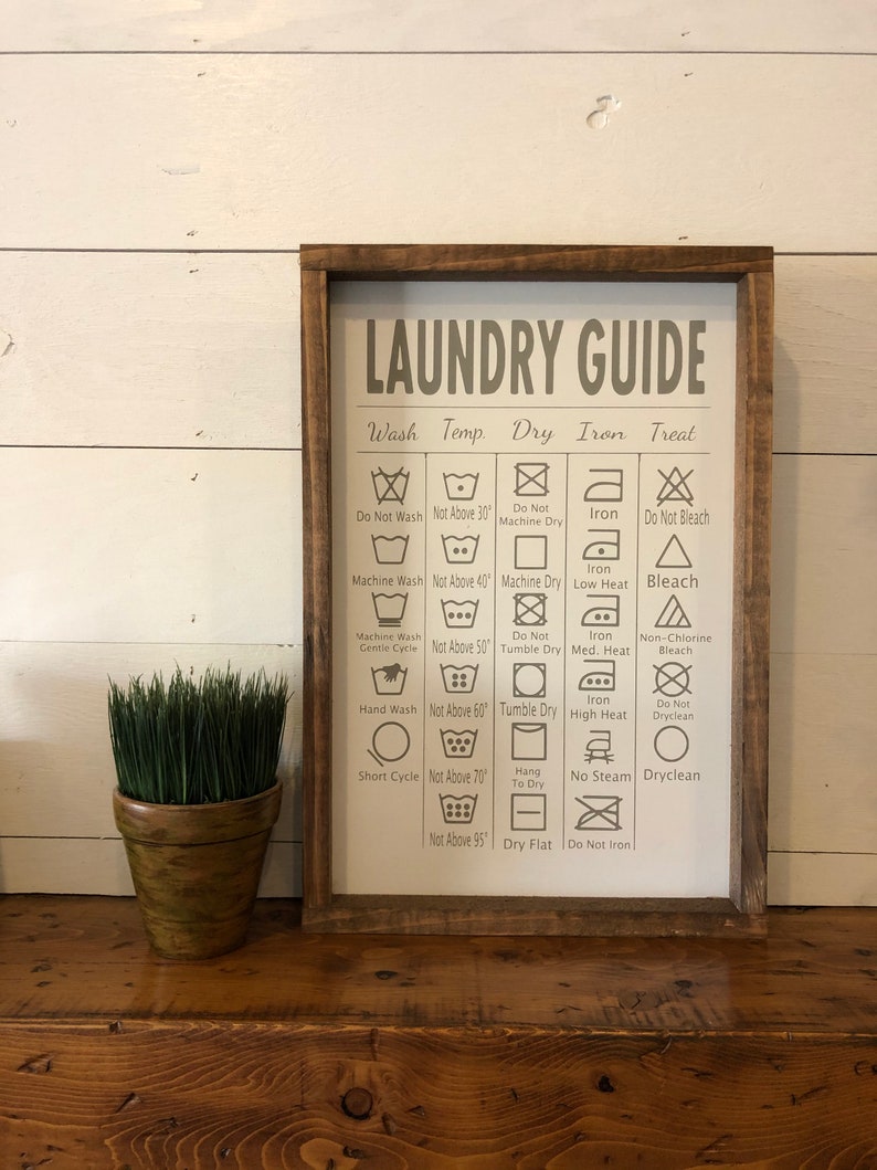 Laundry Guide - Etsy