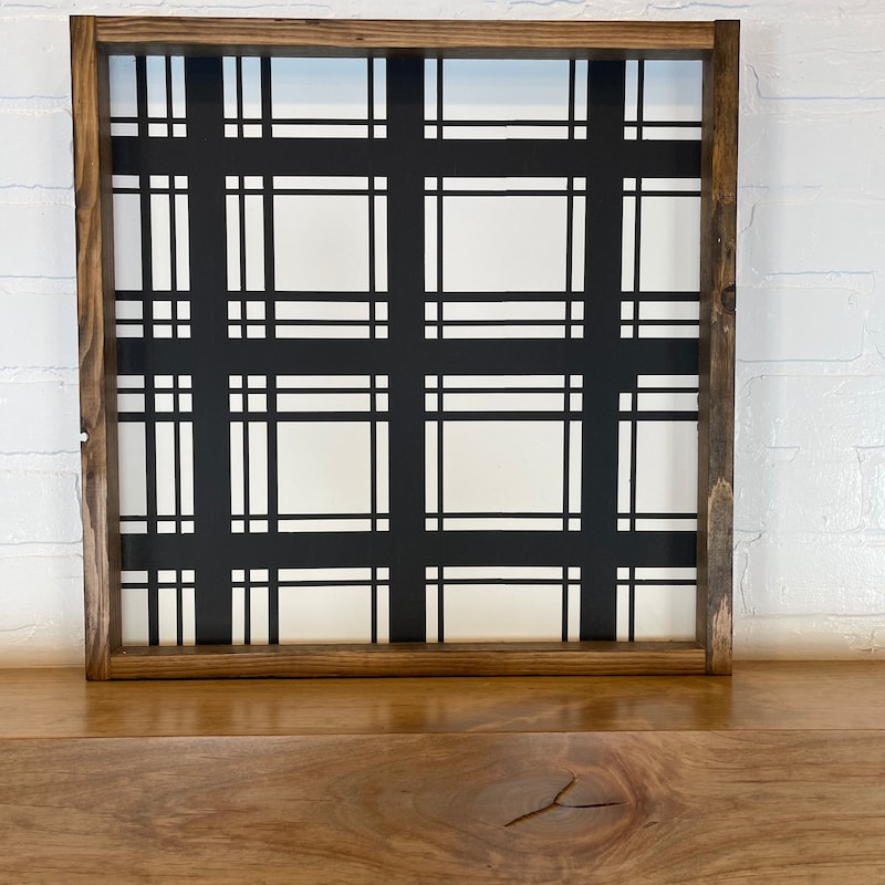 Buffalo Plaid Hanging Sign - Etsy