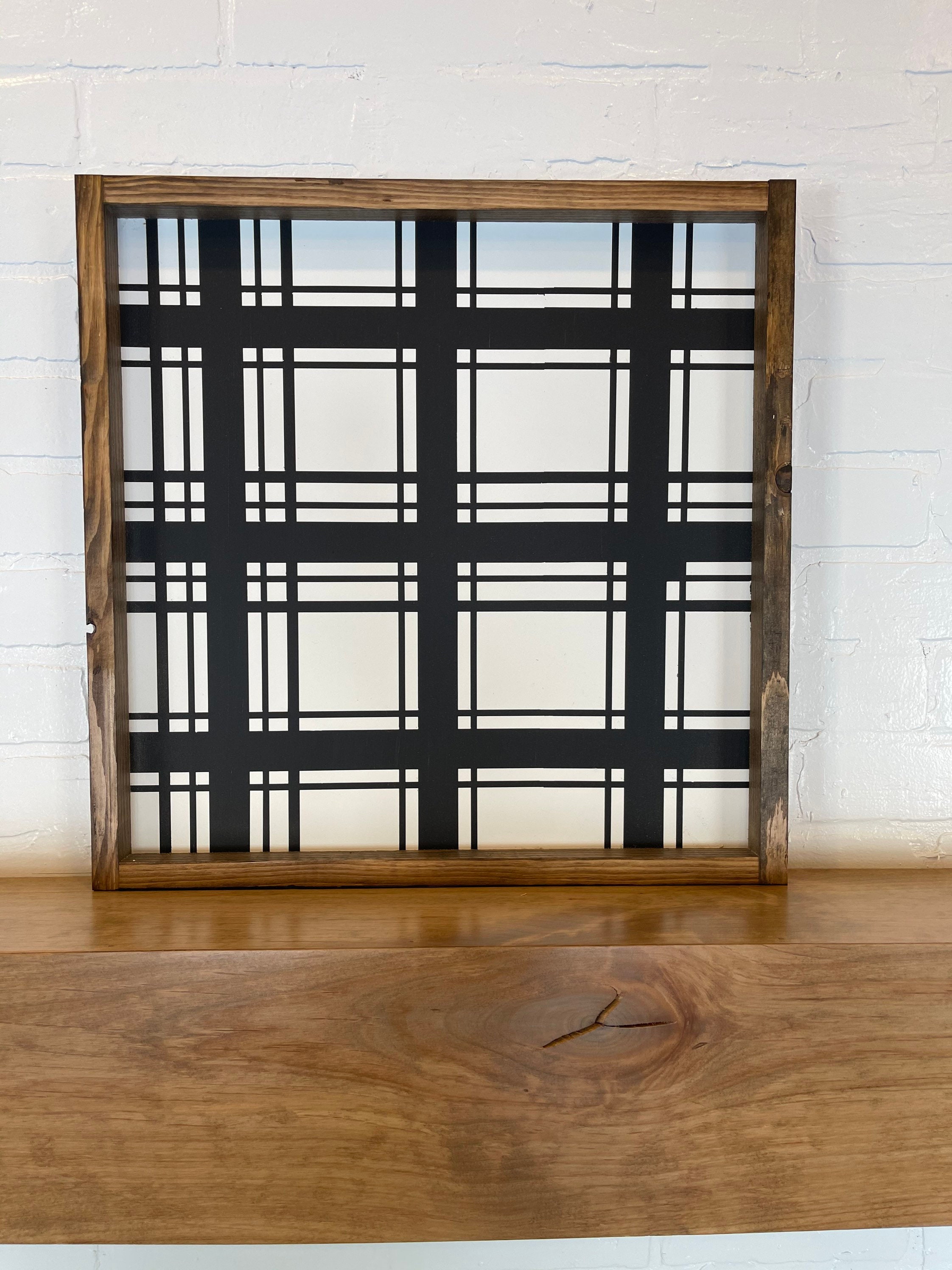 Plaid Layering Sign Framed Farmhouse Sign Stack Layer - Etsy