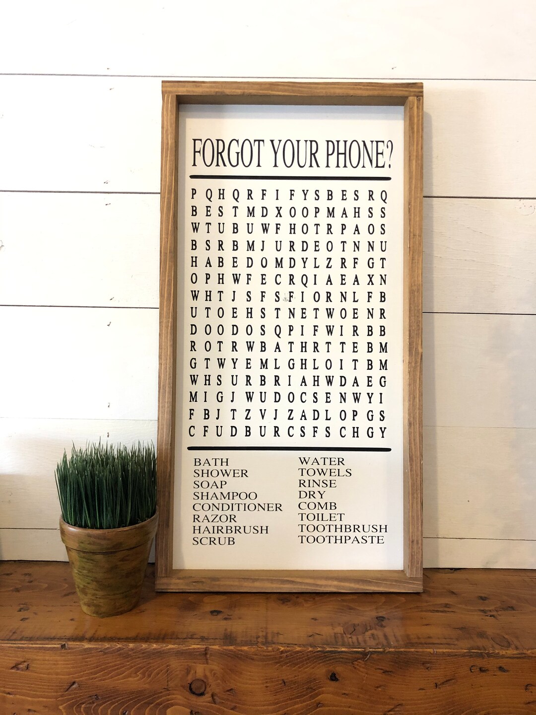 Forgot Your Phone? Bathroom Sign - Etsy