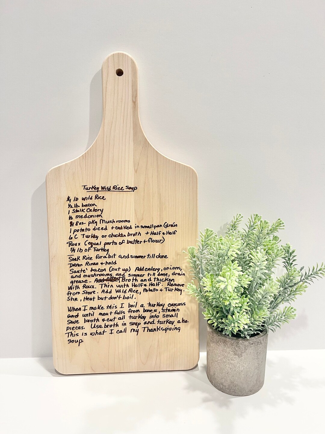 Personalized Cutting Recipe Board - Custom Handwriting - Laser Engraved ...