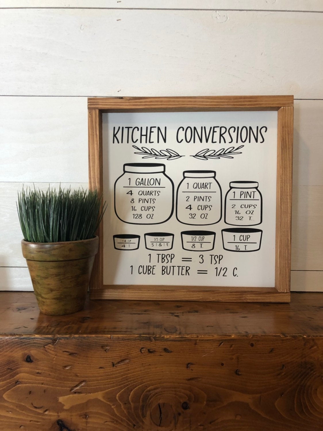 Kitchen Conversions Sign - Etsy