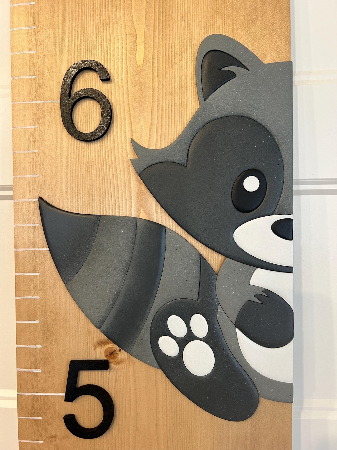 Growth Chart - Woodland Animals - Raccoon- Deer - Fox - Ruler - Nursery ...