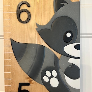 Growth Chart - Woodland Animals - Raccoon- Deer - Fox - Ruler - Nursery ...