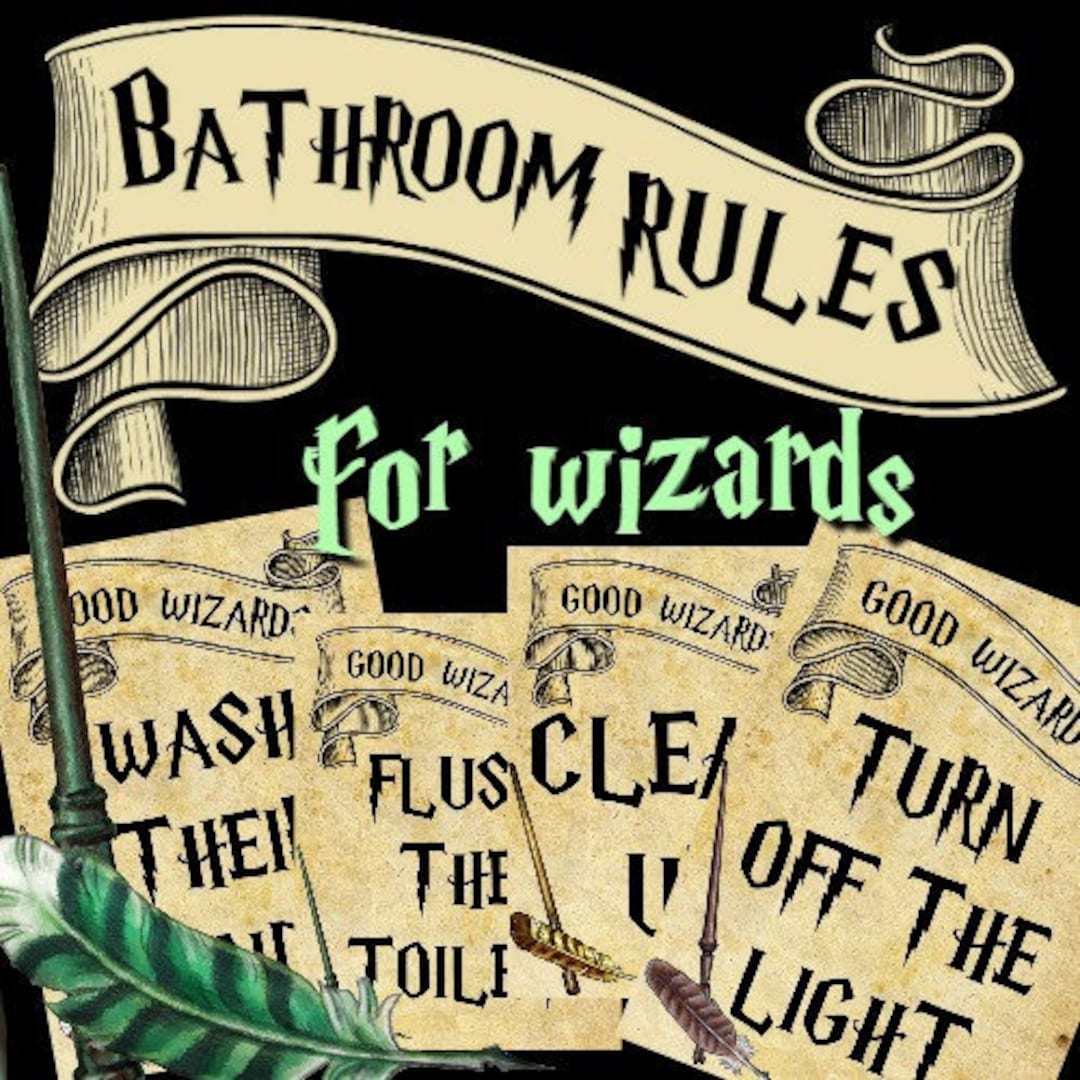 Good Wizards Bathroom Rules Signs - Etsy