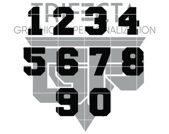 Collegiate Numbers - Etsy