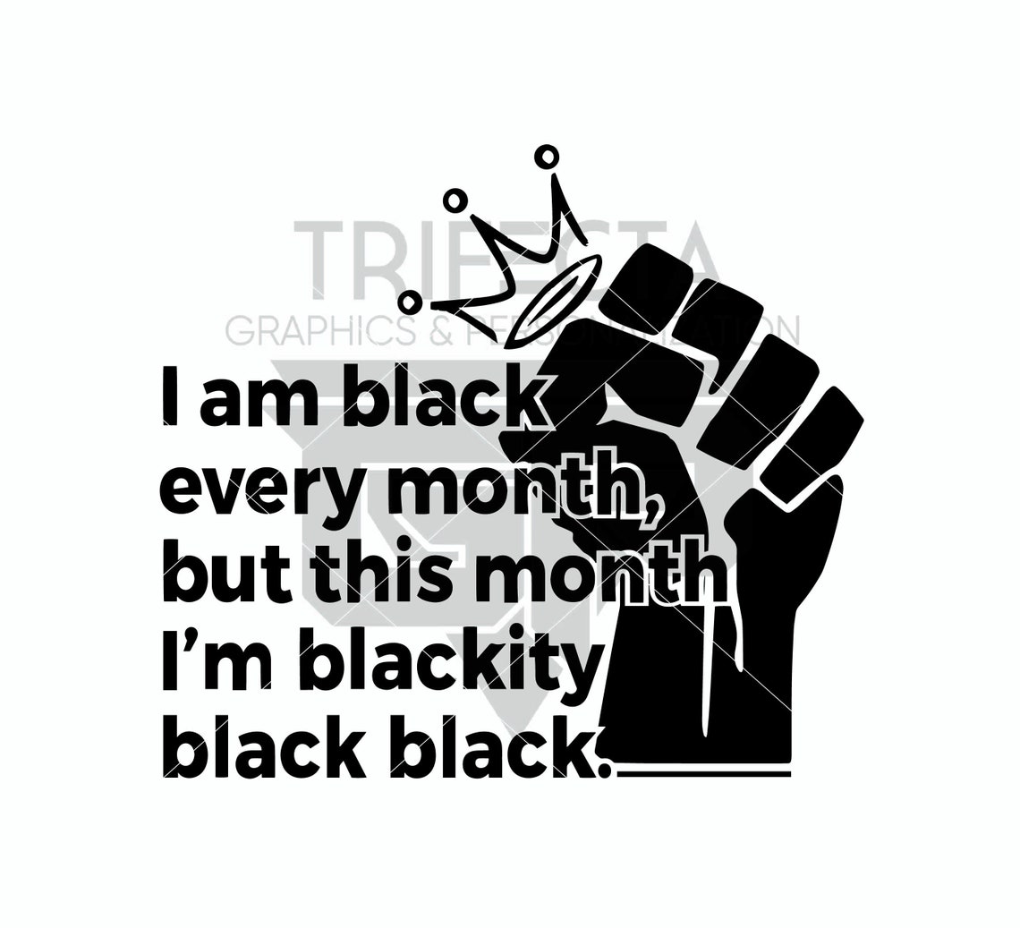 Blackity Black Black History Month Svg - Etsy
