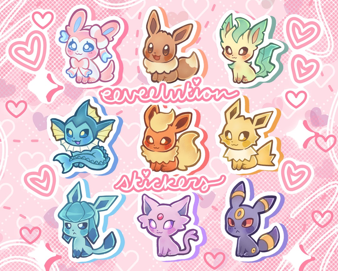 Eeveelution Pokemon Stickers - Etsy
