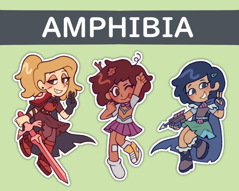 Amphibia Vinyl Stickers anne Sasha Marcy - Etsy