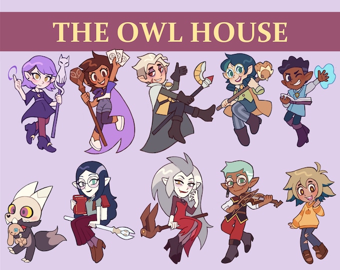 PREORDER/RESTOCK!!! the Owl House Vinyl Stickers (luz, Amity, Hunter ...