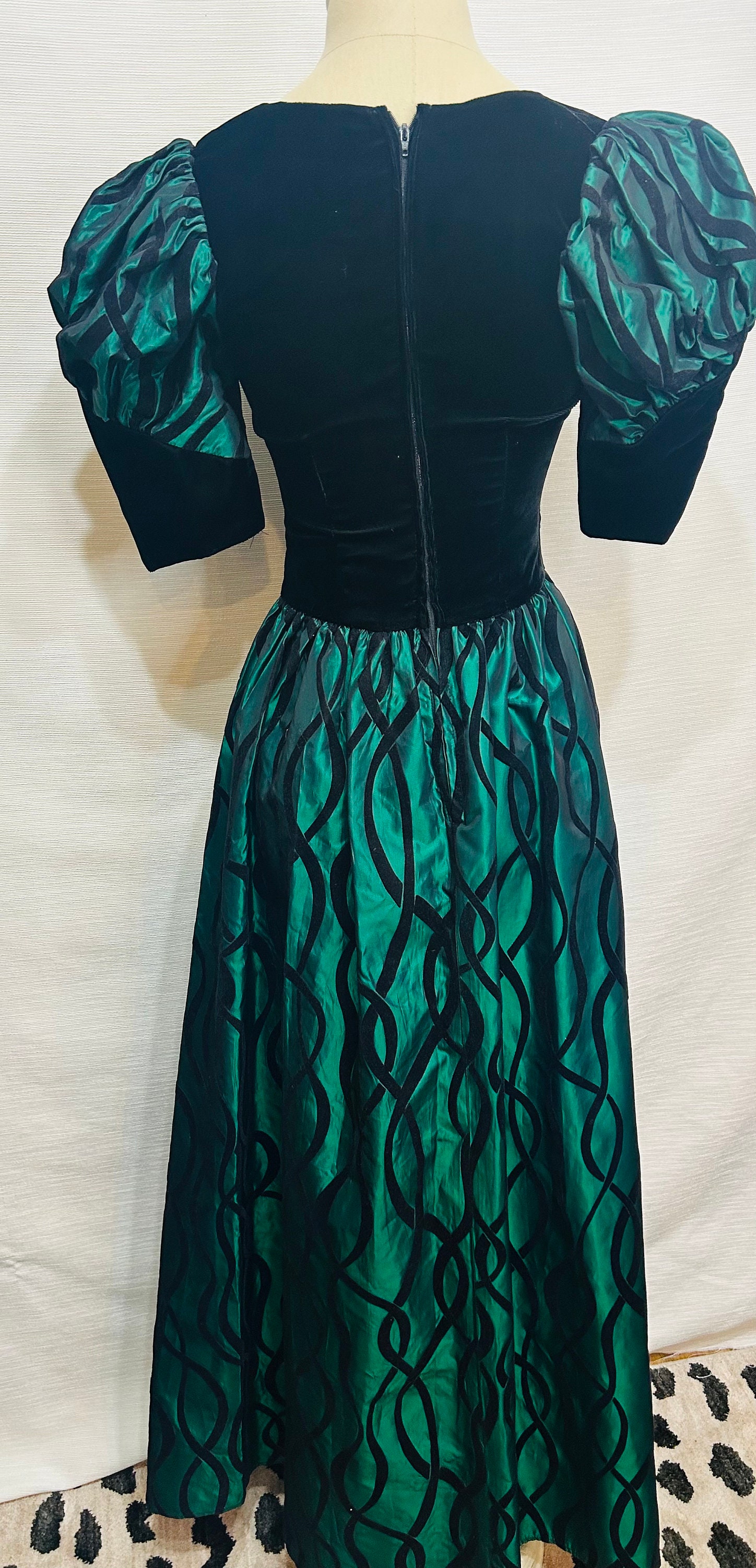 Vintage 1980s Prom Dress Puff Sleeve - Etsy