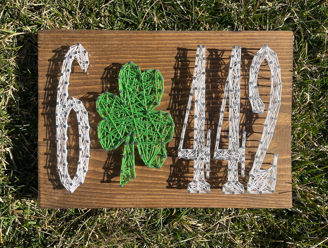 Zip Code Irish Clover String Art - Etsy