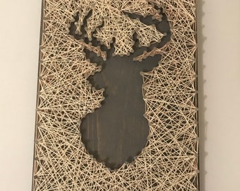 Buck Head String Art, Deer String Art, Buck and Doe, Hunter Gift ...