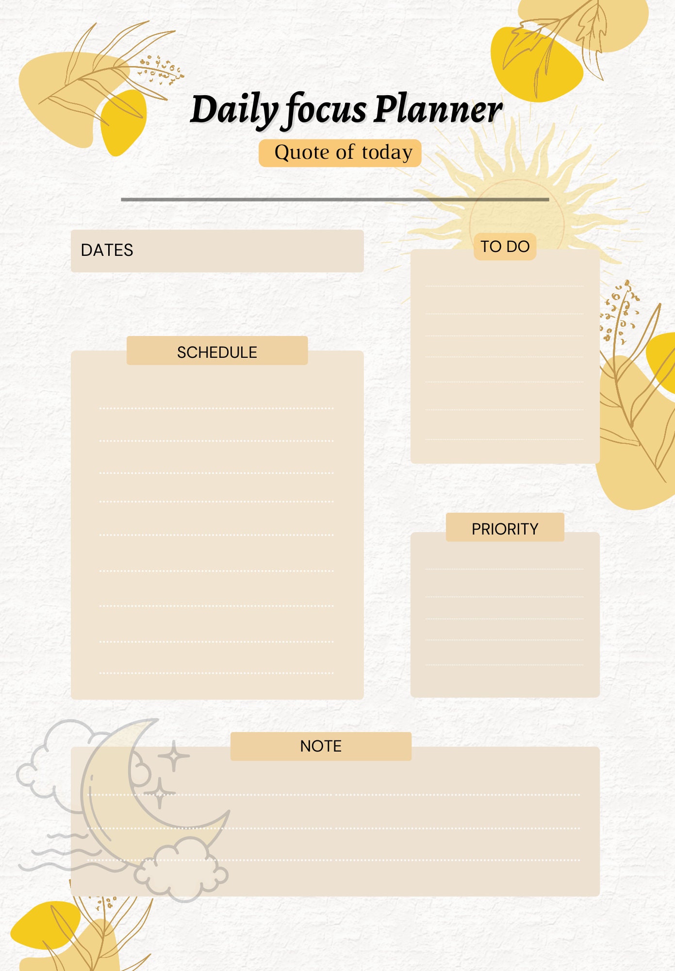 Digital Editable ADHD Planner Time Tracking Bills Managment Password ...