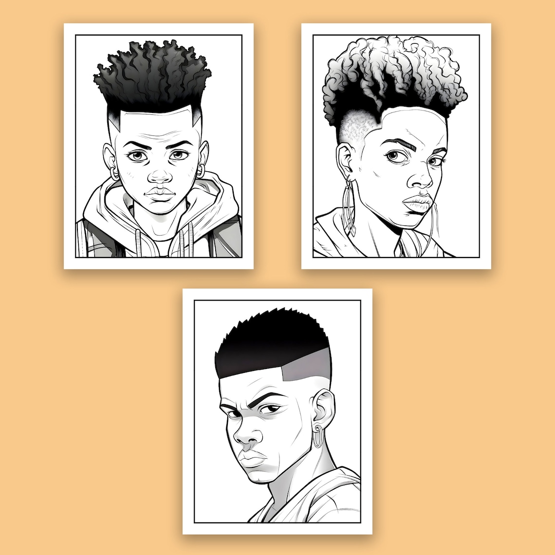 Black Boy Coloring Pages: Adorable Kids & Adults Designs (PDF Download ...
