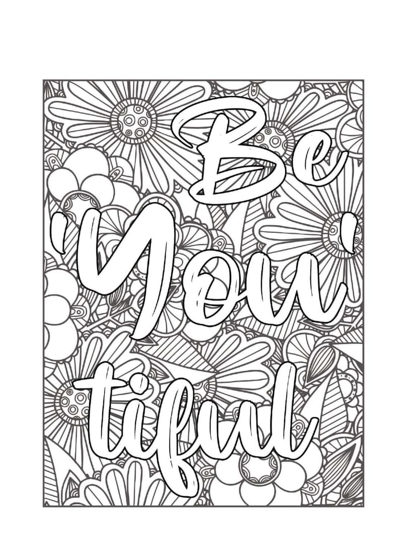 50 Inspirational Quotes Coloring Pages | Printable Motivational ...
